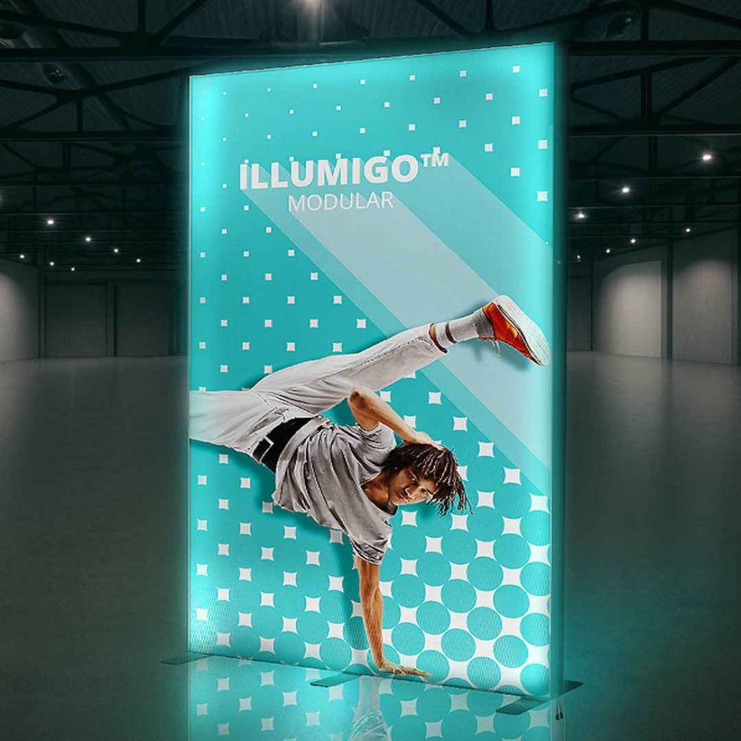 iLLUMiGO™ Modular Lightbox Display System (2380mm High) — Marler Haley