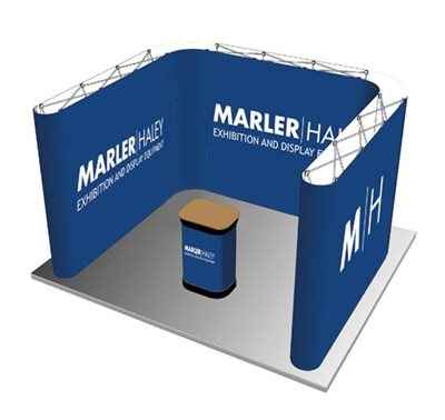 3m x 3m U Shaped Pop Up System | Marler Haley