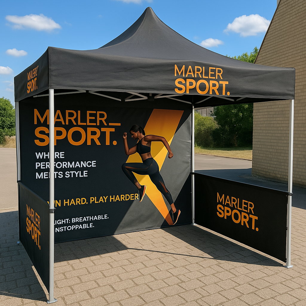 Fully Branded Gazebos | Custom Printed Tents | Marler Haley