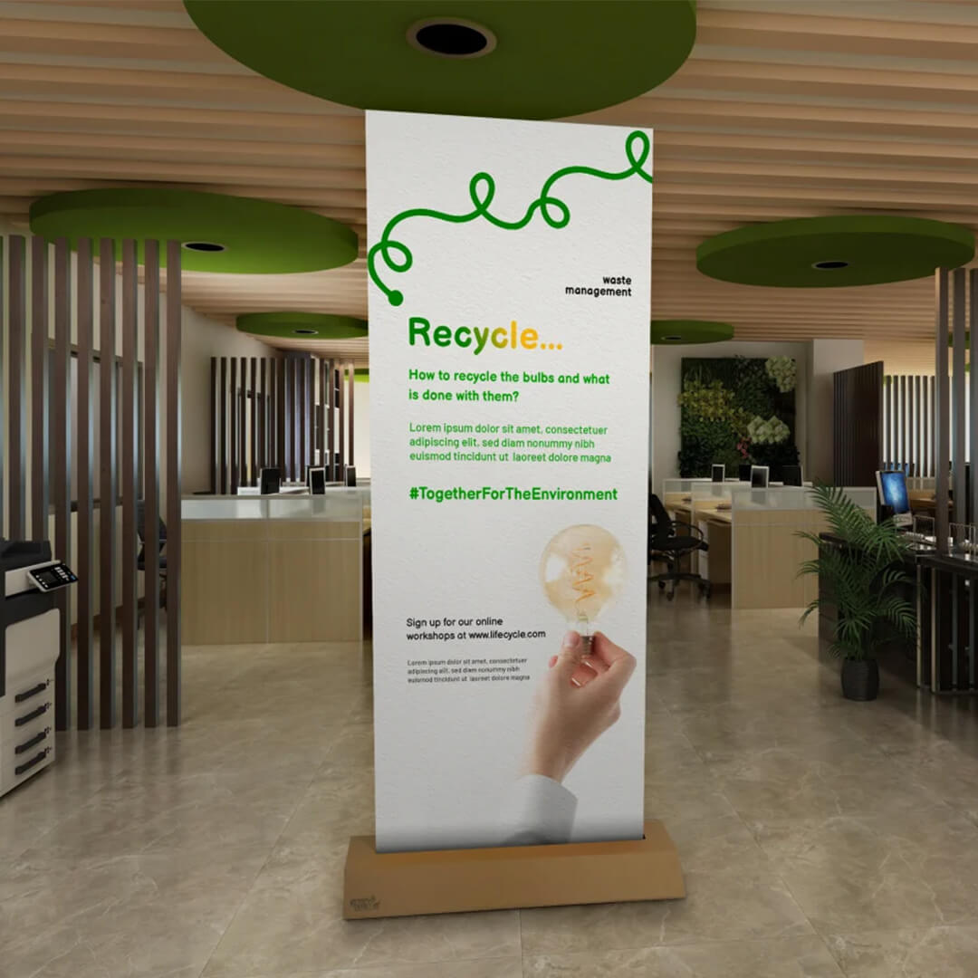 Cardboard Roller Banner | Recyclable Pull Up Banner | Marler Haley