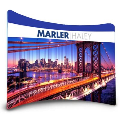 Formulate Curved Zip Up Fabric Display | Marler Haley