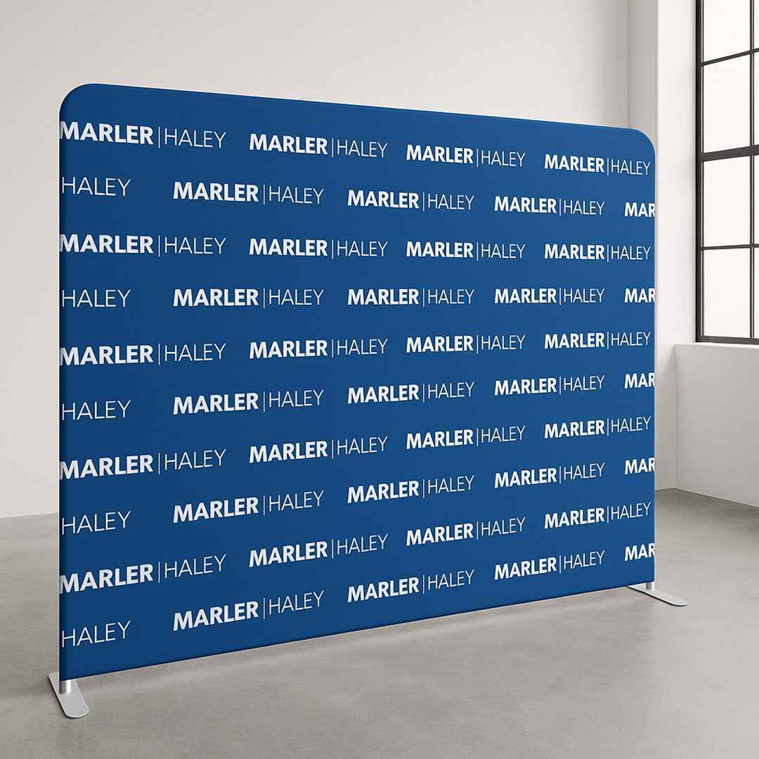 Step and Repeat Straight Fabric Display | Marler Haley